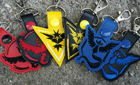 Pokémon Go Team Keychains